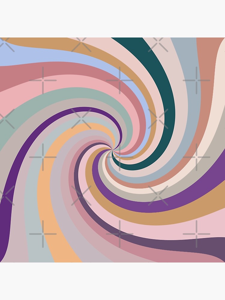 "Retro Rainbow Swirls 11 Boho Pastel" Art Print for Sale by MaryJaneRC ...