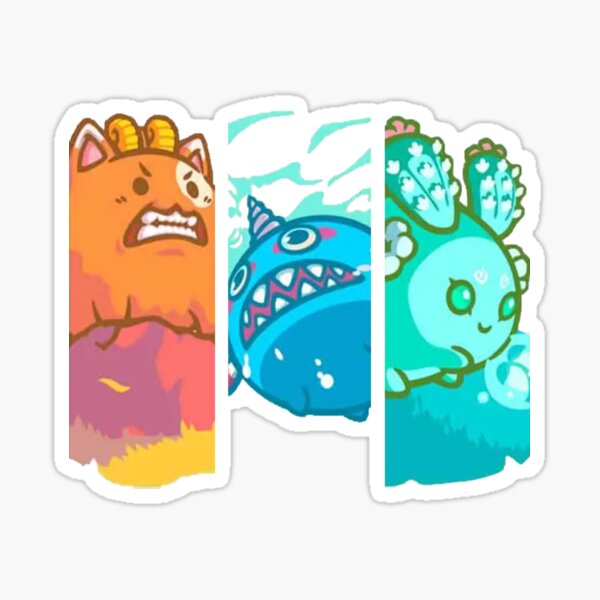 "Axie Team 1" Sticker for Sale by Karvma | Redbubble