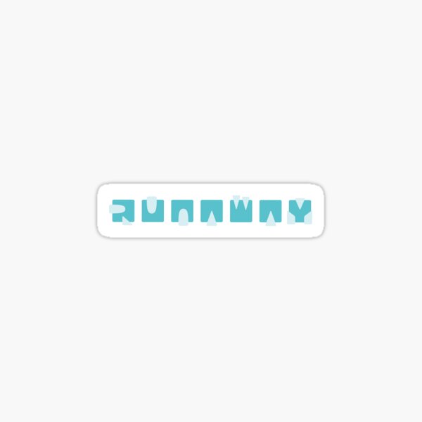 "RUNAWAY - Blue (Single)" Sticker for Sale by mdphddesign | Redbubble