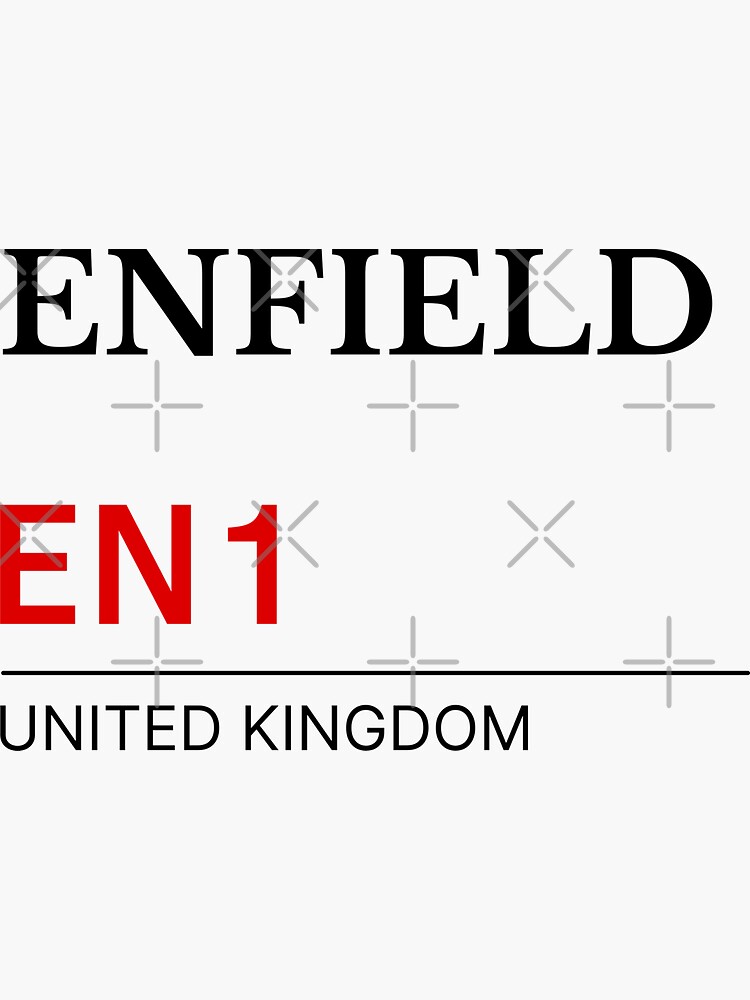 "Postcode Enfield EN1 United Kingdom" Sticker for Sale by ...