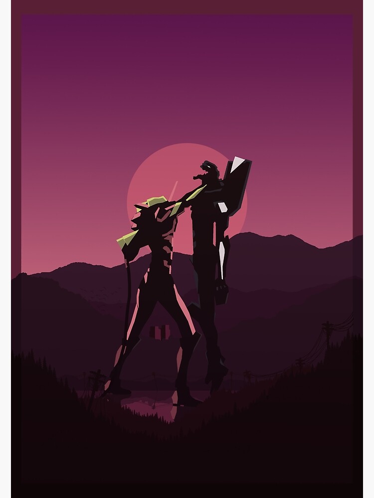"Neo Genesis Evangelion - Eva 01 vs Angel Bardiel" Art Print by ...