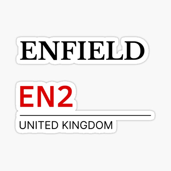 "Postcode Enfield EN2 United Kingdom" Sticker for Sale by ...