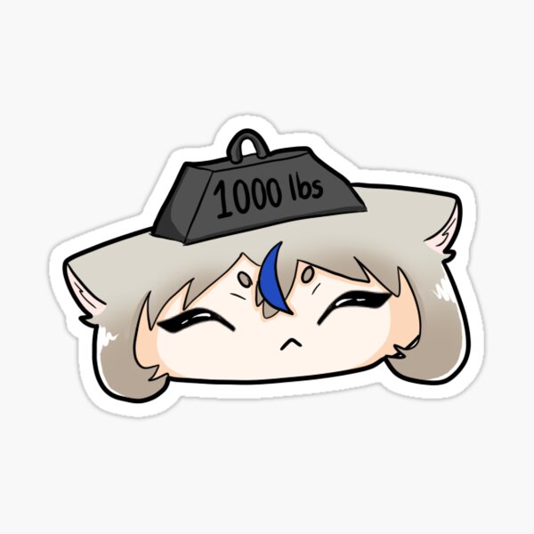"Catgirl Smoosh Sticker" Sticker for Sale by KyuuMoonstone | Redbubble