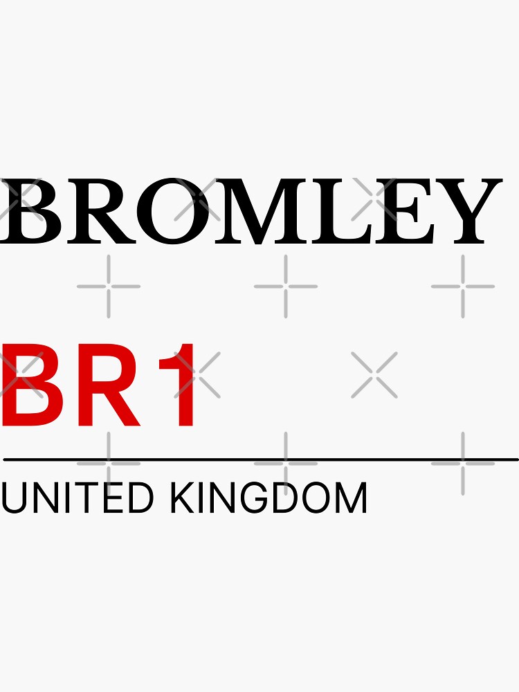 "Postcode Bromley BR1 United Kingdom" Sticker for Sale by ...