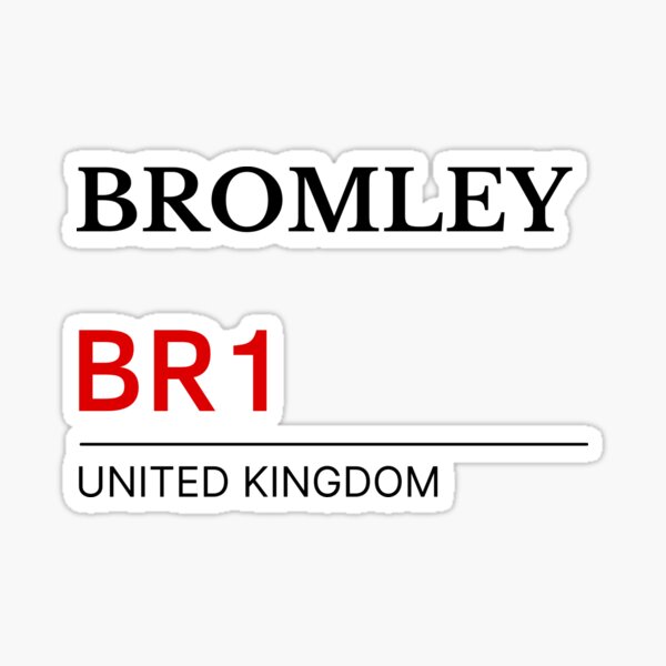 "Postcode Bromley BR1 United Kingdom" Sticker for Sale by ...