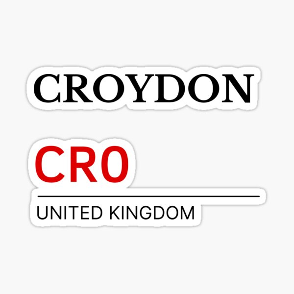 "Postcode Croydon CR0 United Kingdom" Sticker for Sale by ...