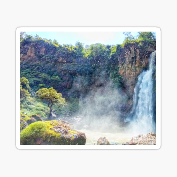 "Scenic of waterfall and tree" Sticker by NatureElements | Redbubble