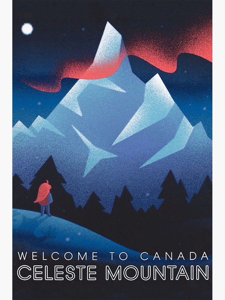 "Celeste Game Mountain Poster" Sticker for Sale by Dumaphuc | Redbubble