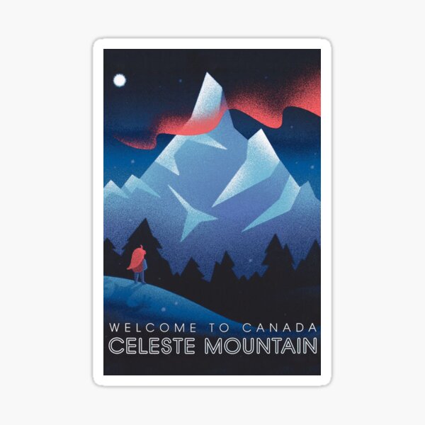 "Celeste Game Mountain Poster" Sticker for Sale by Dumaphuc | Redbubble