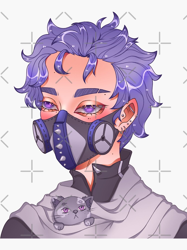 "hitoshi shinsou " Sticker for Sale by gummieturtle | Redbubble