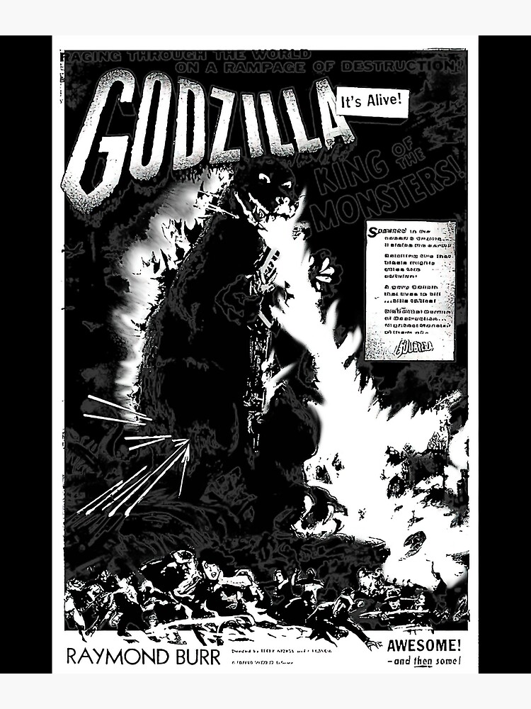 "Robzilla Wall ArtBLACK & WHITE '54 Poster Posters and Art " Poster by ...