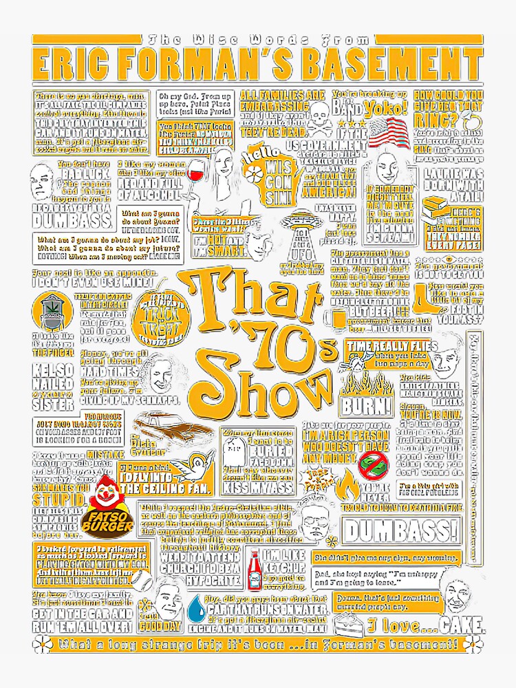 "That 70s Show Wall ArtThe Wise Words From Eric Forman's Basement ...