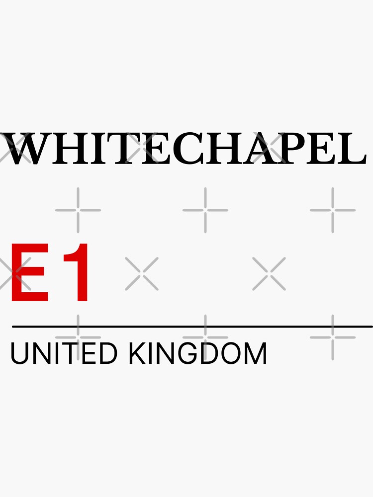 "Postcode Whitechapel E1 Kingdom" Sticker for Sale by Yayatachdiyat0 ...