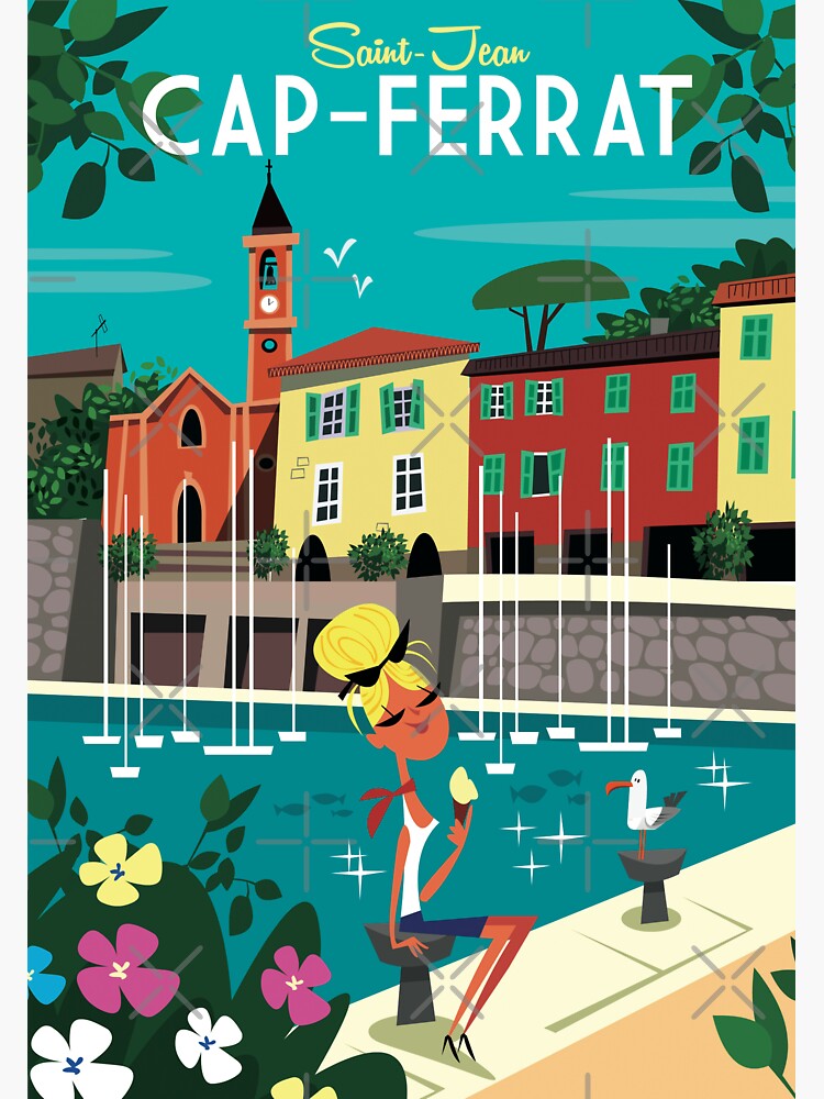 "Saint-Jean-Cap-Ferrat poster" Sticker for Sale by GAGodel | Redbubble