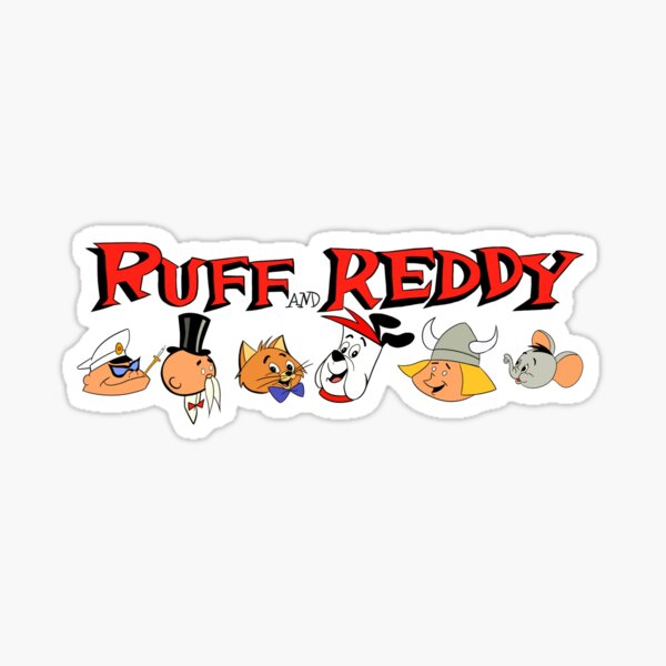 "Ruff and Reddy Cast" Sticker for Sale by vinylguy64 | Redbubble