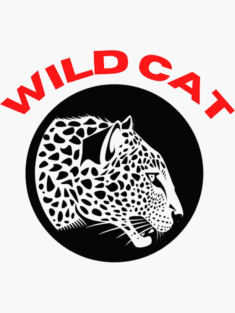 "wild cat-design" Sticker for Sale by asep08 | Redbubble