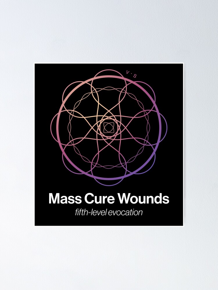 "Mass Cure Wounds Spell Symbol" Poster for Sale by Unspelled | Redbubble