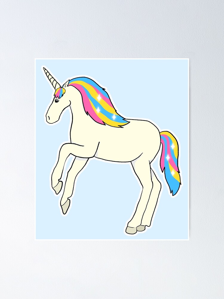 Pansexual Pride Unicorn Poster By Riotcakes Redbubble