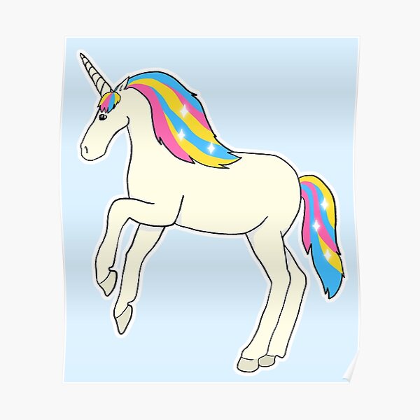 Pansexual Pride Unicorn Poster By Riotcakes Redbubble