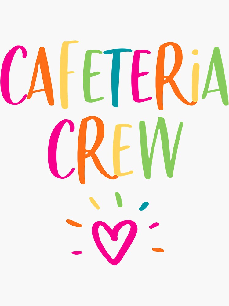 "Cafeteria Worker Appreciation Gift Lunch Lady Crew Thank You " Sticker ...