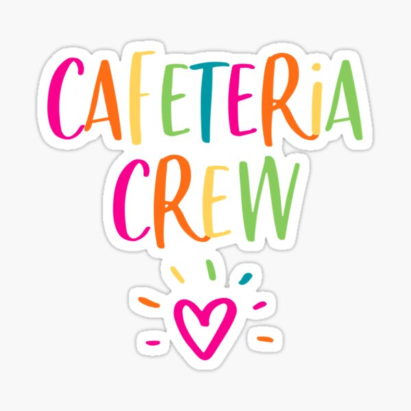 "Cafeteria Worker Appreciation Gift Lunch Lady Crew Thank You " Sticker ...