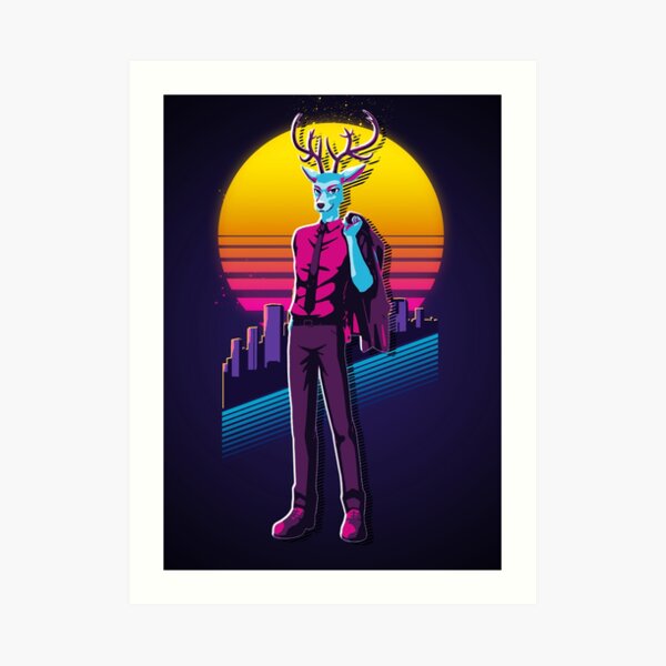 "Louis - Beastars *80s retro*" Art Print for Sale by MyRetroArt | Redbubble