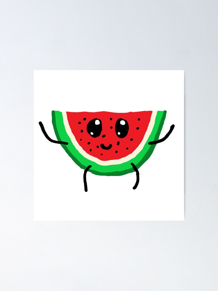 "Cute watermelon" Poster by AmeliaRaven01 | Redbubble