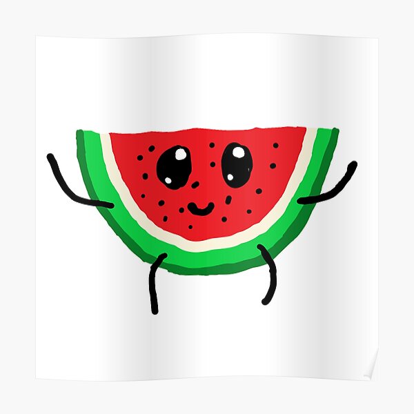 "Cute watermelon" Poster by AmeliaRaven01 | Redbubble