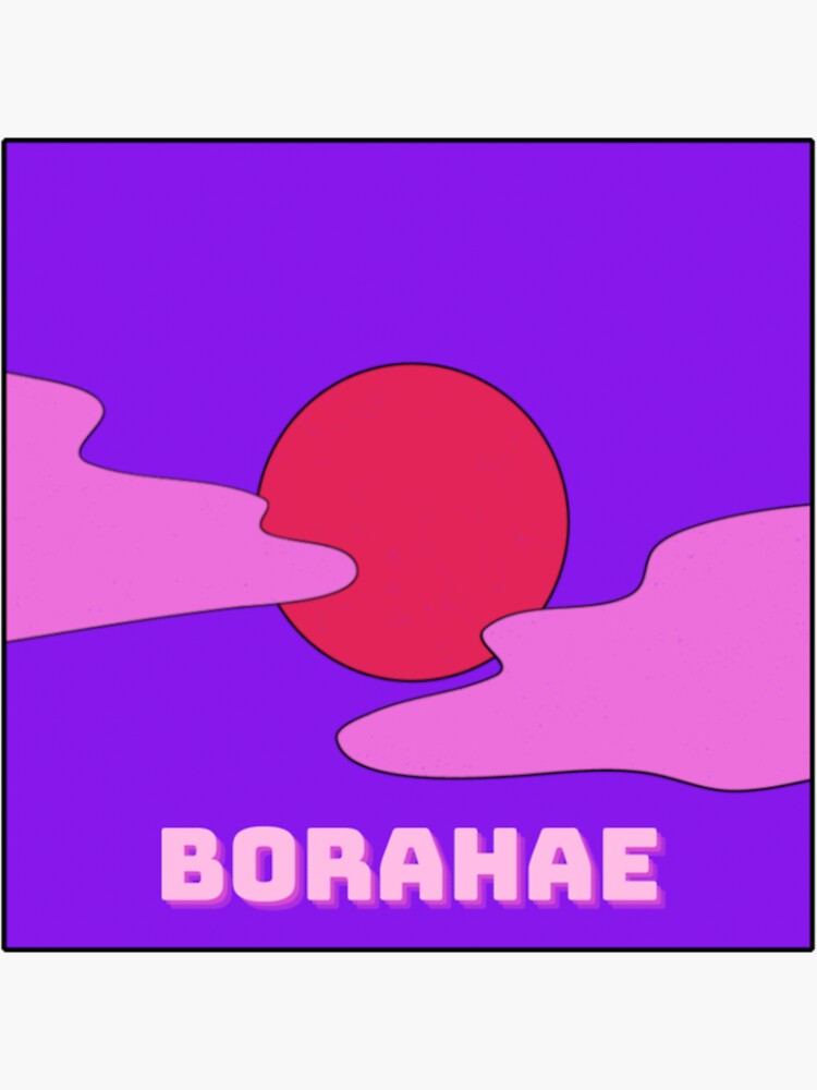 "Borahae bts army purple sticker" Sticker for Sale by borobie | Redbubble