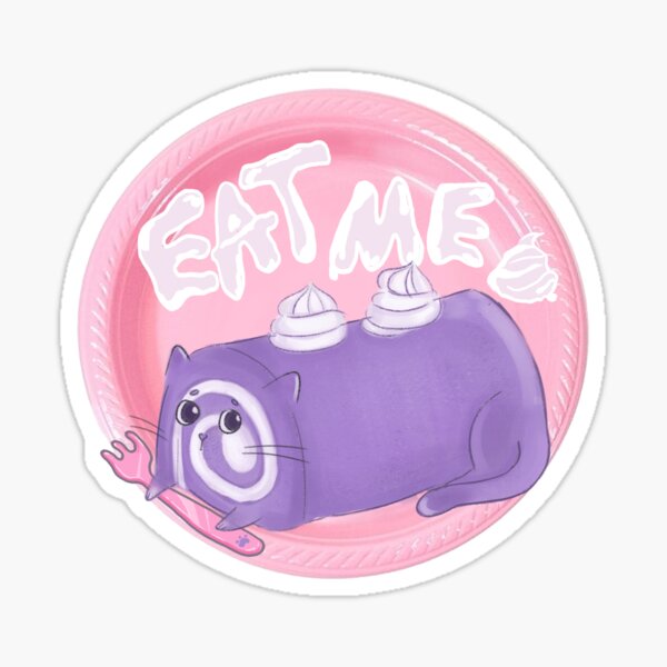 "Cat-Ube cake cat " Sticker for Sale by Sweets-trolley | Redbubble