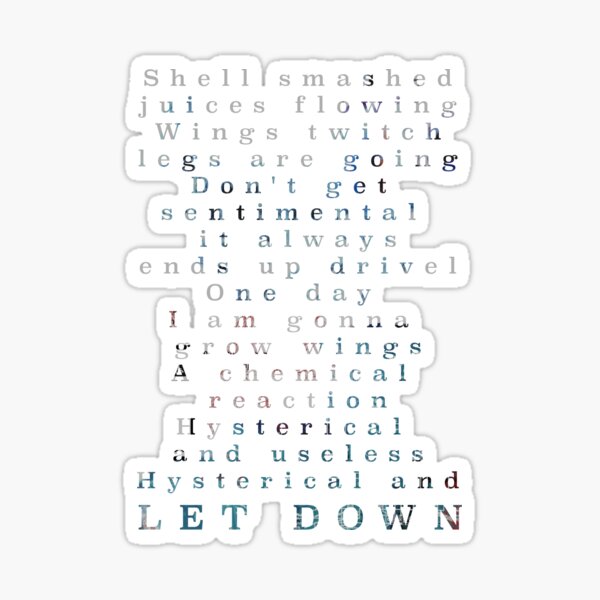"Let Down" Sticker for Sale by JurassicArt | Redbubble