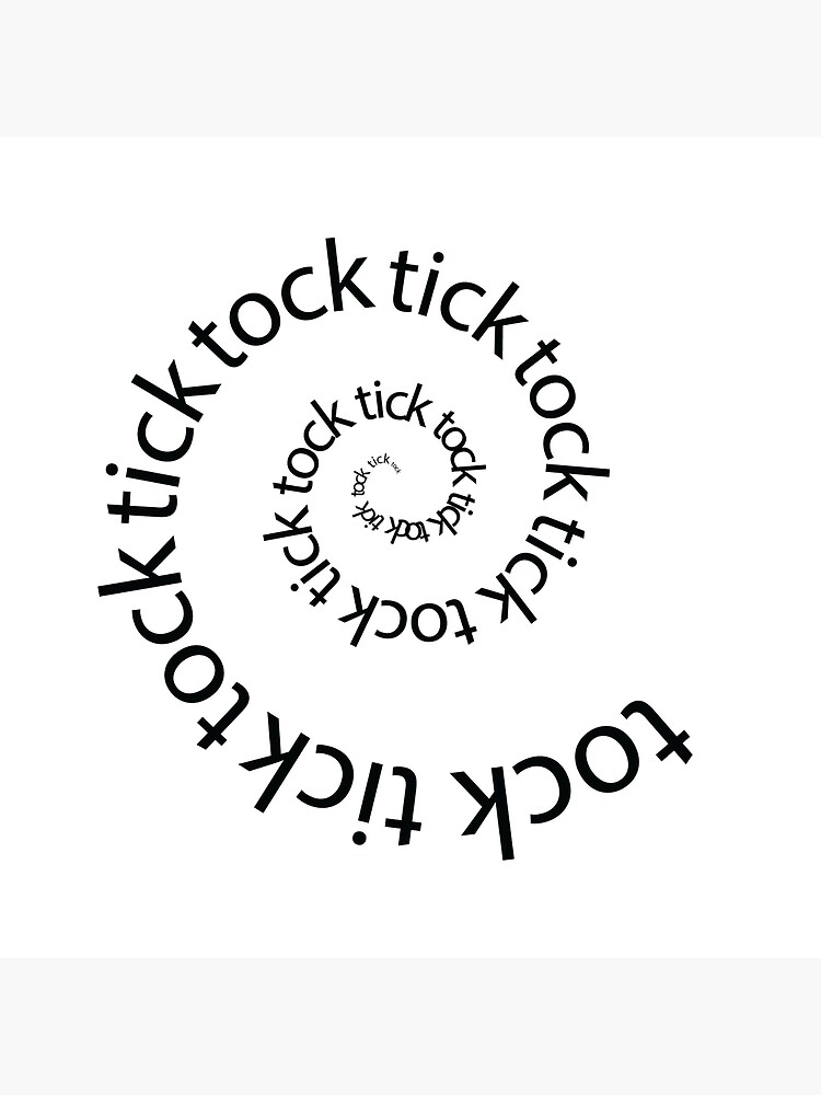 "tick tock spiral black" Art Print by keironcalder | Redbubble