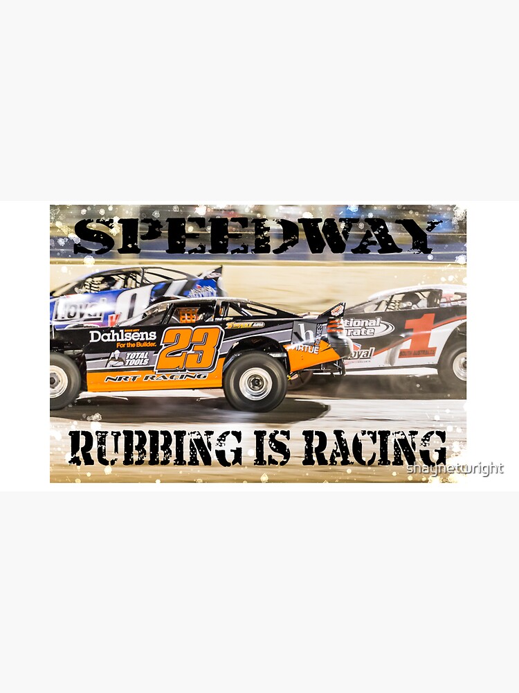 "Rubbing is Racing - Speedway" Cap for Sale by shaynetwright | Redbubble