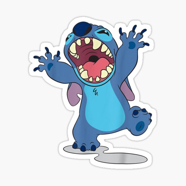 "L.i.l.o and Stitchhhz Growl" Sticker for Sale by rihannasmqber | Redbubble