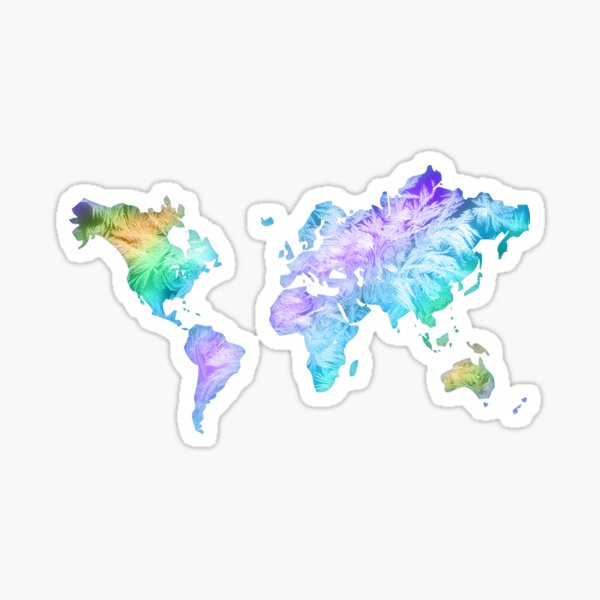 " Fluffy feathers World map" Sticker for Sale by PetruLee | Redbubble