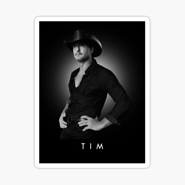 "Tim black and white" Sticker for Sale by HooverSteven | Redbubble