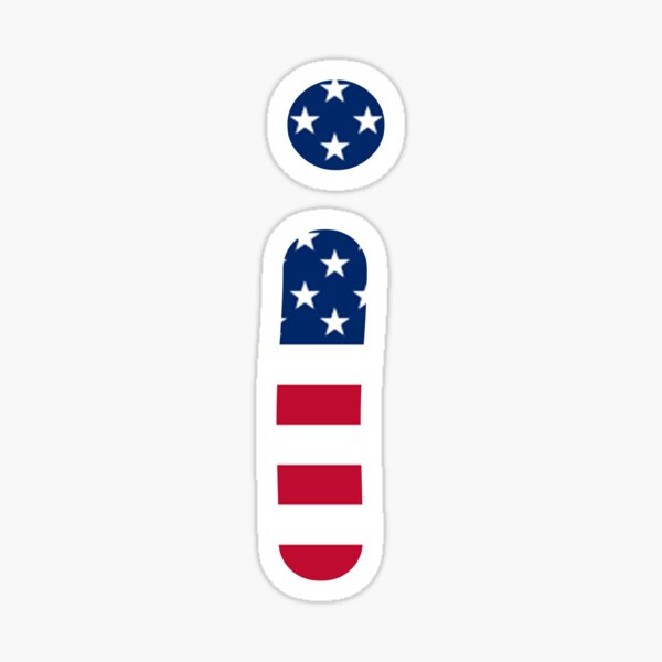 "Letter i Lower Case Alphabet American Flag i Gift" Sticker for Sale by ...