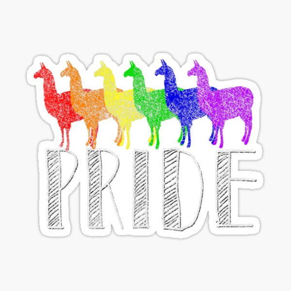 "Llama Gay Pride Week Lgbt Rainbow Ally" Sticker for Sale by ...