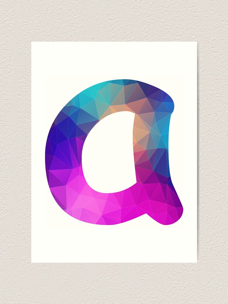 Lámina artística «Letra a Alfabeto en minúscula a Arte colorido» de ...