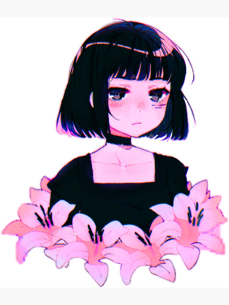 "Aesthetic Anime Girl Pfp ,SAD JAPANESE ANIME AESTHETIC" Magnet by ...