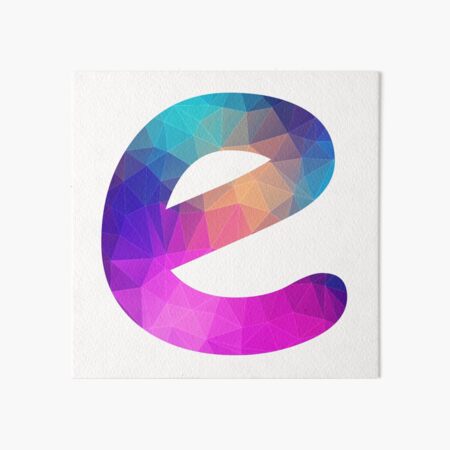 "Letter e Lower Case Alphabet e Colorful Art" Art Board Print for Sale ...