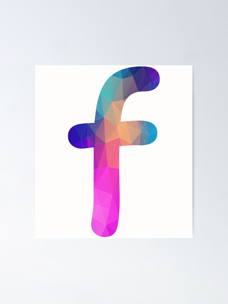 "Letter f Lower Case Alphabet f Colorful Art" Poster by Shariss | Redbubble