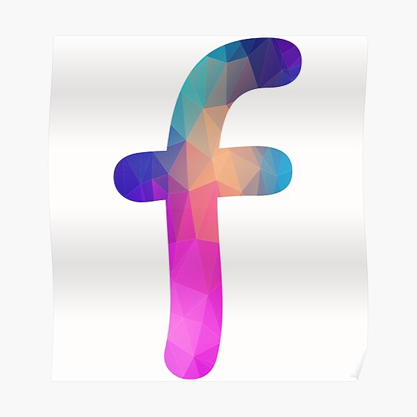 "Letter f Lower Case Alphabet f Colorful Art" Poster by Shariss | Redbubble