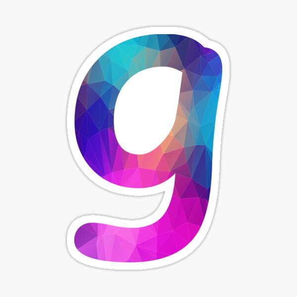 "Letter g Lower Case Alphabet g Colorful Art" Sticker for Sale by ...