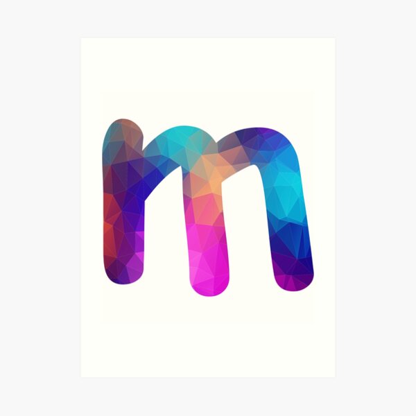 "Letter m Lower Case Alphabet m Colorful Art" Art Print by Shariss ...
