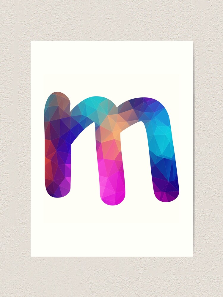 "Letter m Lower Case Alphabet m Colorful Art" Art Print by Shariss ...