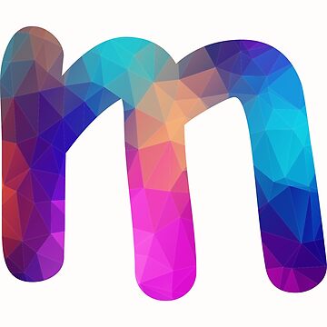 "Letter m Lower Case Alphabet m Colorful Art" Poster for Sale by ...