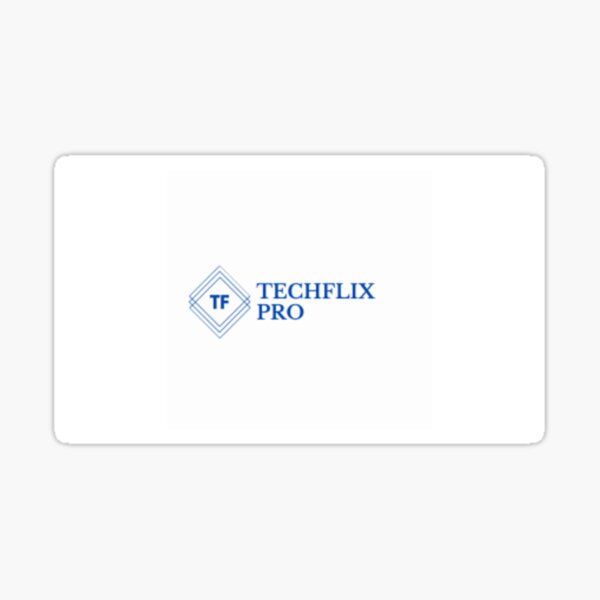 "Techflixpro logo" Sticker by Techflix-inc | Redbubble