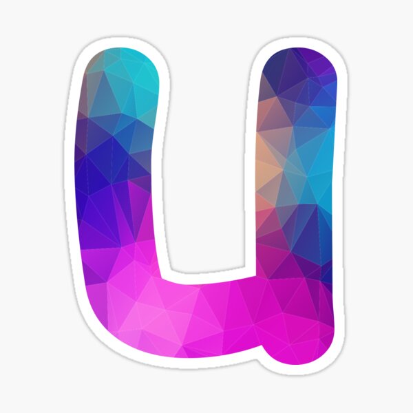 "Letter u Lower Case Alphabet u Colorful Art" Sticker for Sale by ...