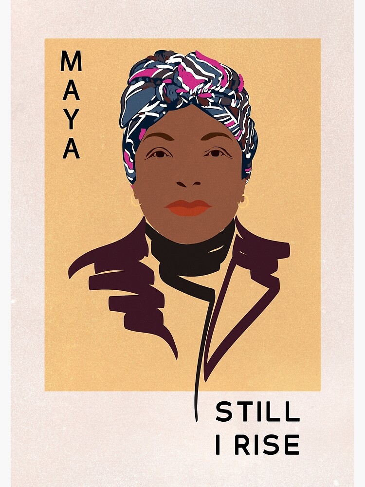 "Maya Angelou Johnson quote Poster Still I Rise, Print, Portrait ...